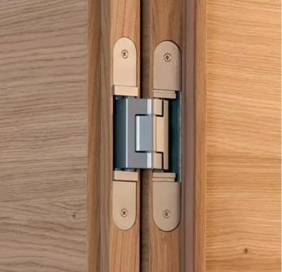 China Heavy Duty Invisible Hinge 25mm Drilling Distance 1.2mm Thickness 180 Degree Opening for sale