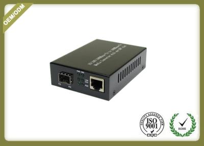 China 1000M SFP Fiber Media Converter with External Power 1 SFP Slot 1 RJ45 Port for sale