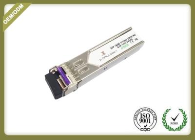 China 20km Single Mode SFP Fiber Module Transceiver With LC Connector OEM Service for sale