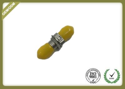 China ST Singlemode Simplex Metal Fiber Optic Adapter Zirconia Sleeve 1.25mm Yellow for sale