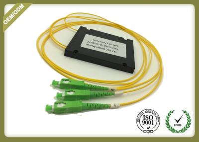 China Fiber Optic 1x2 PLC Splitter SC APC Low PDL High Stability Mini Module for sale