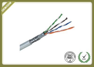 China Shielded 24AWG Cat5e SFTP Network Cable Pure Copper 250MHz High Frequency for sale
