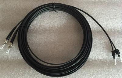 China Black Color ST-HFBR Duplex Fiber Patch Cord Multimode With Four Connector for sale