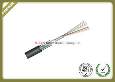 China Armored Loose Tube Outdoor Fiber Optic Cable GYXTW Direct Buried 2-12 Cores Single Mode for sale