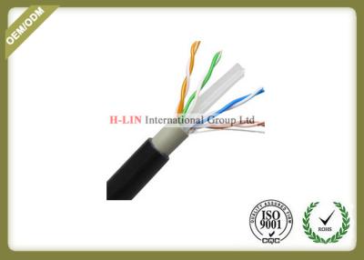China Outdoor Cat6 UTP Network Cable 23AWG Solid Copper 0.56mm Double Jacket 1000ft for sale