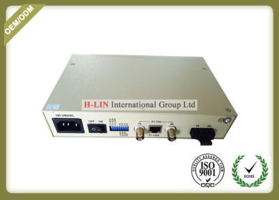China E1 to Fiber Media Converter Modem Single Mode Single Fiber G704 2Mbps for sale