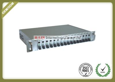China 19 Inch 2U Rackmount Managed Media Converter Chassis Support SNMP TELNET 5 for sale