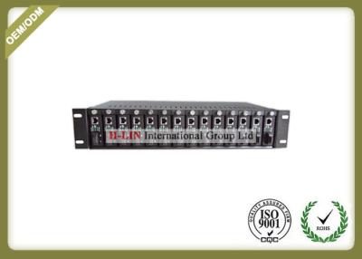 China 2U Rack Mount Fiber Optic Media Converter 14 Slots 10/100/1000M Standalone Type for sale
