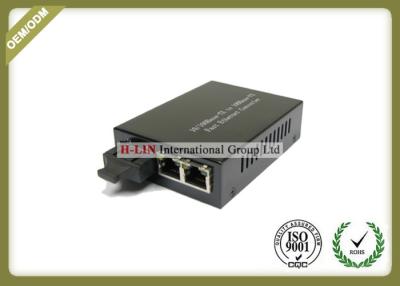 China 10/100M Single Mode Fiber Media Converter with External Power Supply SC Connector for sale