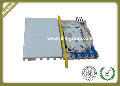 China Indoor FTTH Fiber Optic Terminal Box 4 Cores ABS Material Small Size Wall Mount for sale