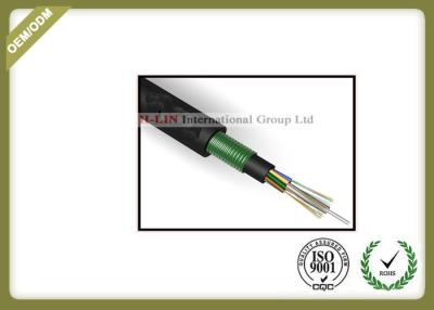 China Outdoor Optical Fiber Cable GYTS Light Armored PE Jacket Black 2-144 Cores for sale
