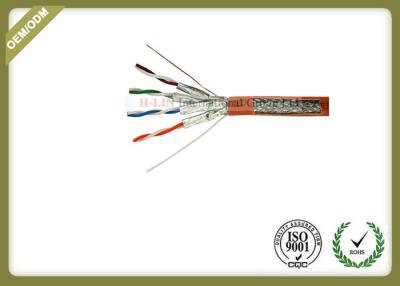 China SFTP Cat7 Ethernet Cable 23AWG Bare Copper 1000Ft 305M Reel Grey Jacket for sale