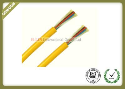 China GJFJV 8 Core Indoor Fiber Optic Cable SM Bundle Type Tight Buffer 9/125μm for sale