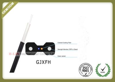 China GJXFH FTTH 2 Core Indoor Fiber Optic Drop Cable for home cabling system for sale