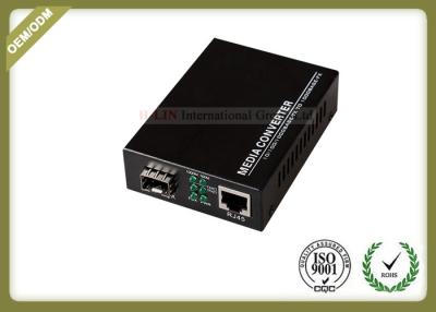 China Gigabit 10/100/1000M Fiber Optic Media Converter SC SFP Port 20km 80km for sale