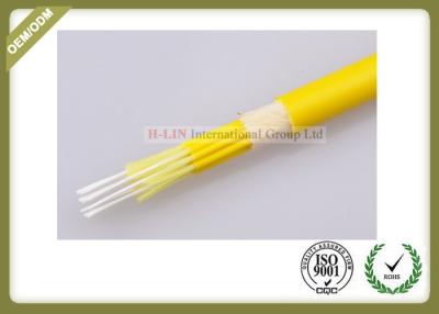 China 12 Core Fiber Optic Breakout Cable Singlemode 9/125 Yellow Jacket Outdoor for sale