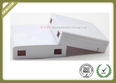 China FTTH Optical Socket Distribution Terminal Box Wall Plate Outlet 2 Port for sale