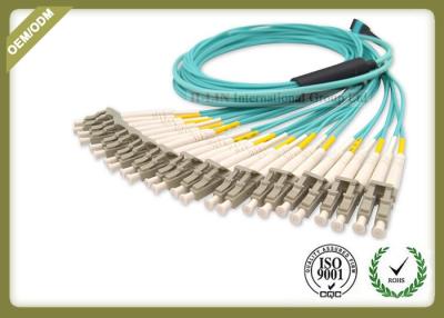 China MTP MPO TO LC Fiber Optic Patch Cord , Multimode Fibre Patch Leads for sale