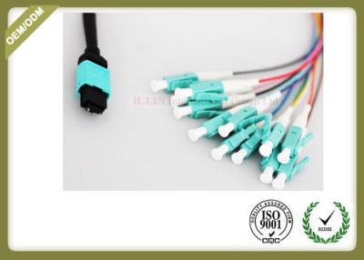 China 8 / 12 Core Om3 Fiber Optic Cable To LC Termination PVC LSZH Jacket for sale
