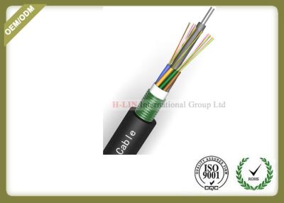 China 24-144 Core Fiber Optic Outdoor Cable Armoured Metallic Strength Member for sale