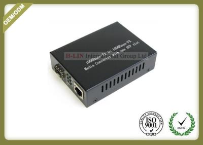 China 1G Unmanaged Fiber Optic Media Converter with 1 SFP Slot and 1 Copper Port for sale