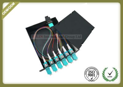 China Cold Roll Steel Fiber Optic Distribution Box 50/125 OM3 with MPO-LC Patch Panel for sale