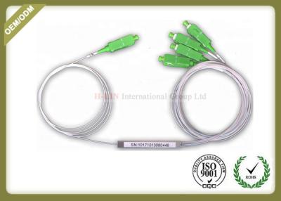 China Stainless Steel Tube Fiber Optic Splitter 0.9mm SC APC High Reliability for sale