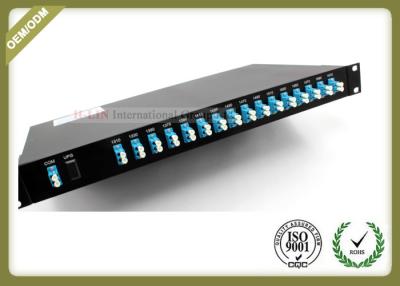 China 1U 19 Inch Rack Mount 1x16 CWDM Mux Demux Single Fiber Dual Fiber Optical Multiplexer for sale