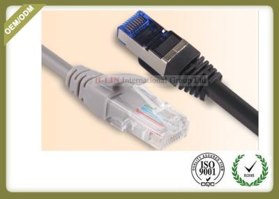 China Cat5e Network Patch Cord Solid Bare Copper RJ45 Connector 24AWG 1 Meter for sale