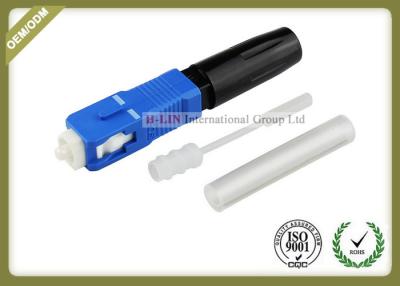 China SC/UPC Fiber Fast Connector Hot Melt Type for 0.9mm and 0.25mm Fiber Blue for sale