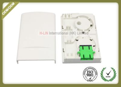 China FTTH Fiber Optic Termination Box Indoor 2 Port Fiber Optic Junction Box for sale