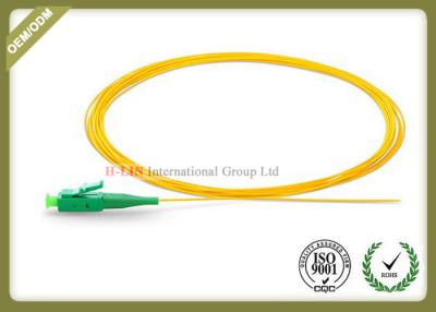 China LC / APC Pigtail Fiber Optic Cable Single Mode 0.9mm Simplex With Green Tip for sale