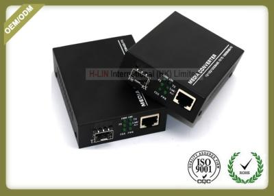 China 10 100 1000M Fiber Optic Media Converter 1 SFP Slot RJ45 Port External Power for sale