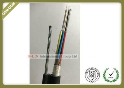 China Outdoor Fiber Optic Cable Loose Tube Stranding 2-288 Core Black Color for sale