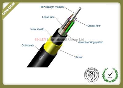 China 12 Core Outdoor Fiber Optic Cable All-Dielectric Self-Supporting Non-Metallic FPR for sale
