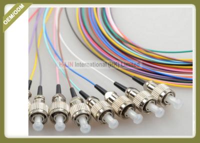 China 0.9mm Fiber Optic Patch Cord ST FC SM Connector High Return Loss 1310nm 1550nm for sale
