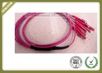 China MPO to LC Fiber Patch Cord Multimode OM1 12 Core Type A OFNR Riser Rated for sale