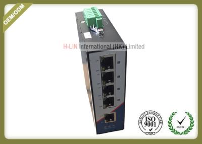 China Industrial 5 Port 10/100M Railed Optical Media Converter Unmanaged Ethernet Switch for sale