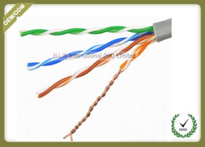 China Cat5e U/UTP Network Cable 4x2x0.5mm Solid Bare Copper Conductor 100MHz for sale