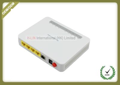 China FTTH GPON ONT Router 4GE LAN Ports WiFi Network Media Converter 2.4G 300Mbps for sale