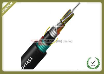 China GYTA53 Waterproof Fiber Optic Cable Single Mode OS2 8 Core Double Jacket Stranded Loose Tube for sale