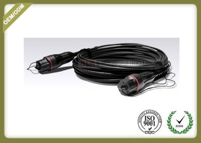 China Outdoor Fiber Optic Cable 2 Count LC to LC Full Duplex Multimode Black for sale