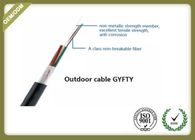 China GYFTY Outdoor Fiber Optic Cable FRP Strength Member Aramid Yarn 2-144 Cores for sale