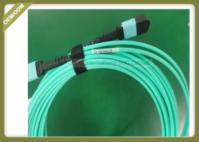 China USCONNEC MTP Female to MTP Female OM4 12 Core Fiber Cable Polarity A or B for sale