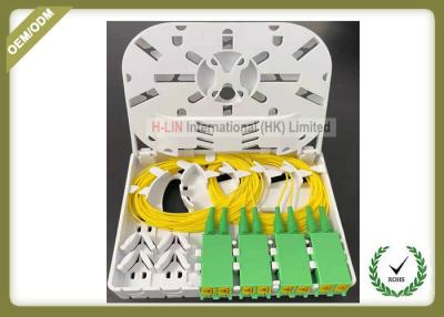 China 4 Cores FTTH Optical Terminal Box ABS PC Indoor White SC LC Adaptor 3.0x2.0mm Drop Cable for sale