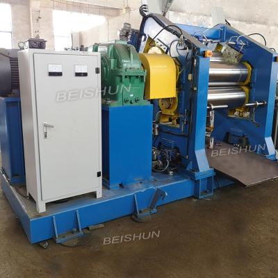 China Electric Four Roll Calender Machine with 400-810mm Roller Diameter and 7.5-220KW Motor Power for Rubber Processing for sale