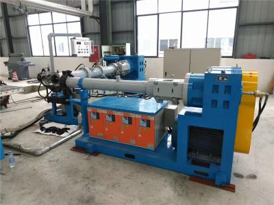 China XJ-150 Vertical Twin Screw Rubber Extruder Machine 120mm Screw Diameter 185-220kW Motor for Hose Pipe Tube Strip Production for sale