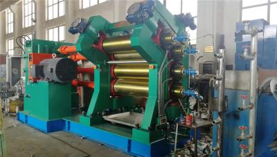 China PLC Control Three Roll Rubber Calender Machine 450×1500mm Roller Size 75KW Motor for Sheet Production for sale