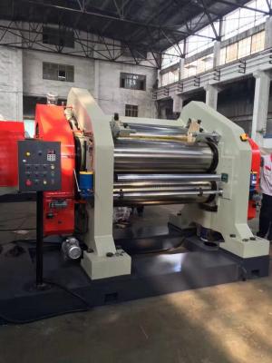 China PLC Control 200℃ 4 Roll Calender Machine with 10MPa Pressure and 200-400mm Roller Diameter for Industrial Rubber Processing for sale