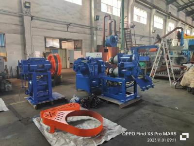 China Automatic Truck Tire Cutting Machine with 39kW Motor and 450 RPM Blade Speed for Strip and Block Processing for sale